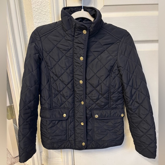 J. Crew | Jackets & Coats | J Crew Quilted Jacket Black Field Barn ...